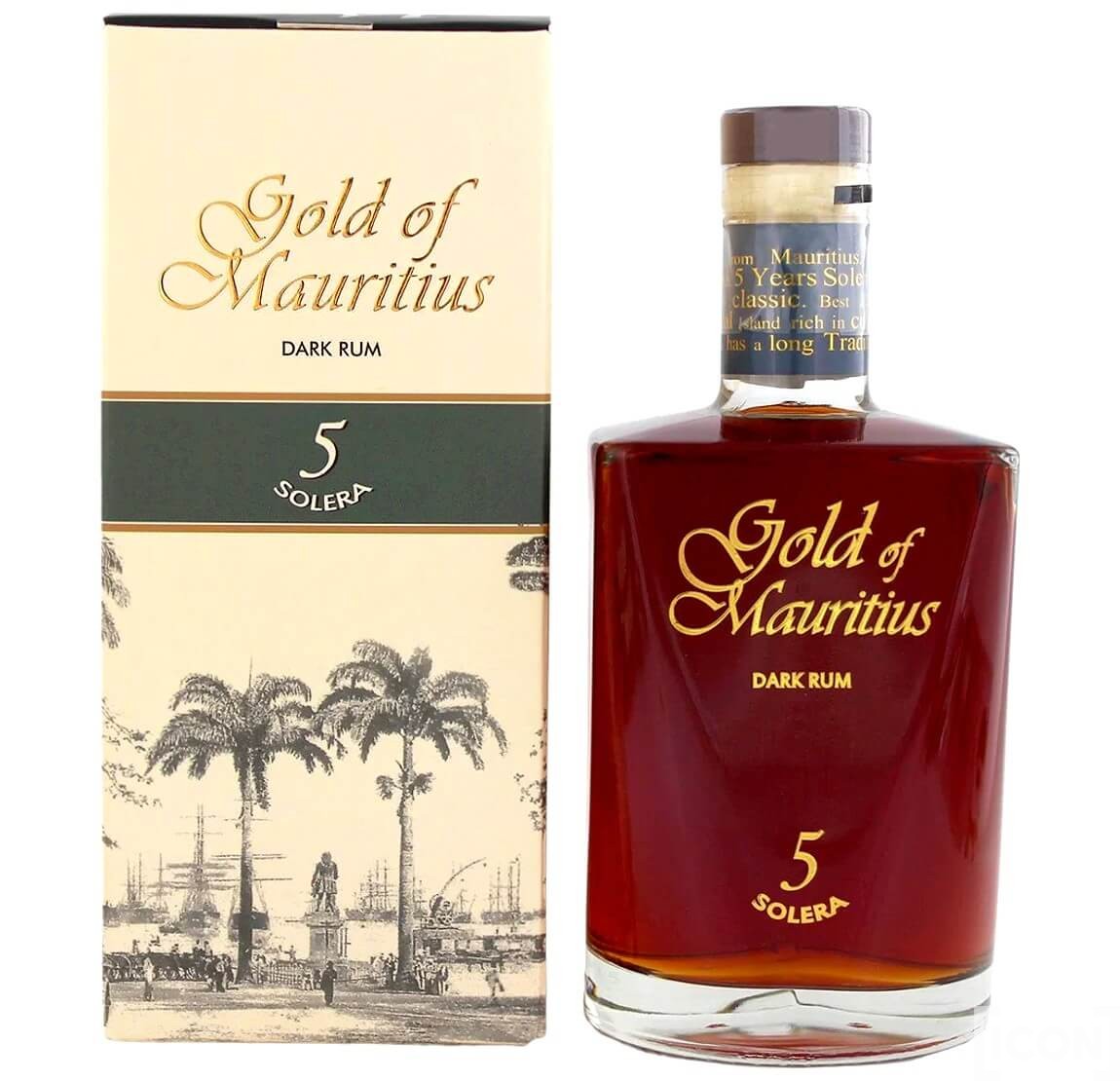RUM GOLD OF MAURITIUS 5 SOLERA DARK RUM + OPAKOWANIE iconselection.pl